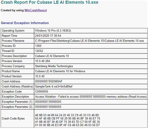 SampleTank4 Crashes In Cubase And Dorico Cubase Steinberg Forums