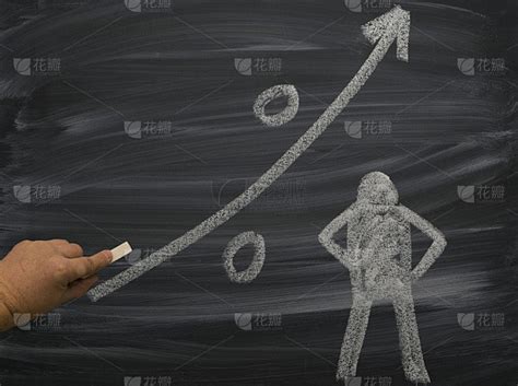 百分比箭头生长标志