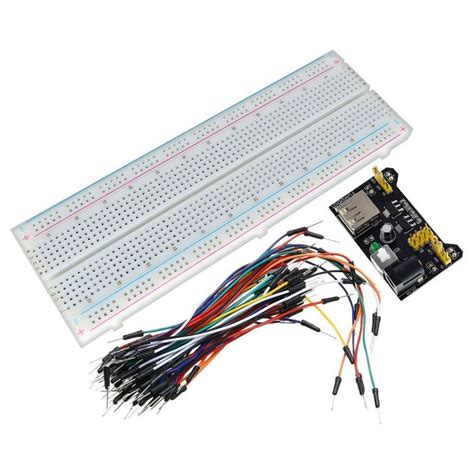 Kit Protoboard 830 Furos 65 Jumpers Fonte Mb102