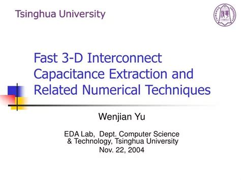 Ppt Fast 3 D Interconnect Capacitance Extraction And Related Numerical Techniques Powerpoint