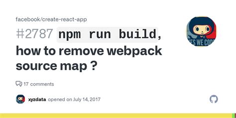 `npm Run Build` How To Remove Webpack Source Map · Issue 2787