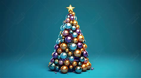 멋진 블루 스튜디오 배경은 3d 렌더링된 크리스마스 공으로 트리를 향상시킵니다 리스 배경 겨울 휴가 배경 사진관 배경 이미지 Hd 리스 겨울 휴가 사진관 배경