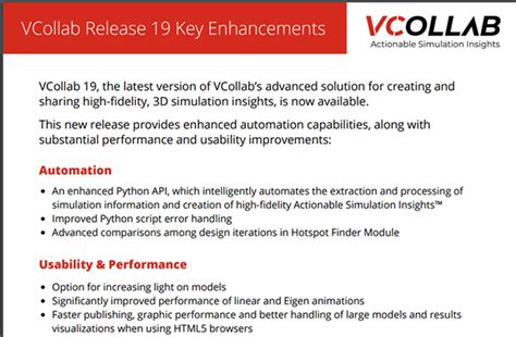Simulation Lifecycle Management And CAE Industry News VCollab