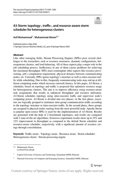 A3 Storm Topology Traffic And Resource Aware Storm Scheduler For