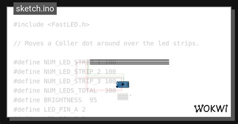 O Dot Moving Around 3 Strips Copy Wokwi Esp32 Stm32 Arduino Simulator