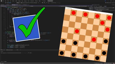 Learning C By Coding Checkers Visual Update Youtube