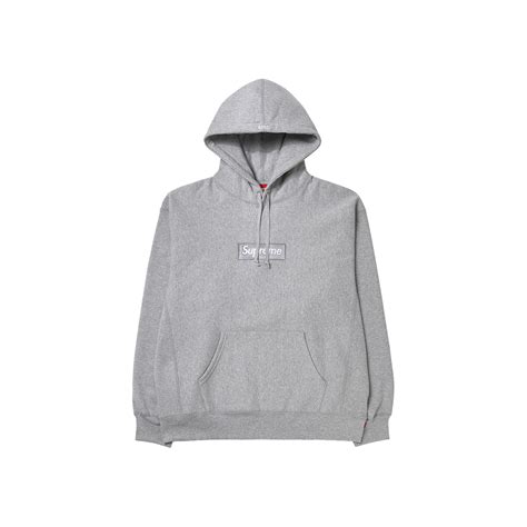 슈프림 박스로고 후드 스웨트셔츠 헤더 그레이 24fw Supreme Kream