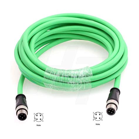 Shielded M12 To M12 Ethernet Cable Circularconn