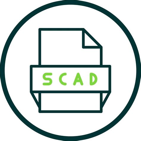 Scad File Format Icon 15988566 Vector Art At Vecteezy