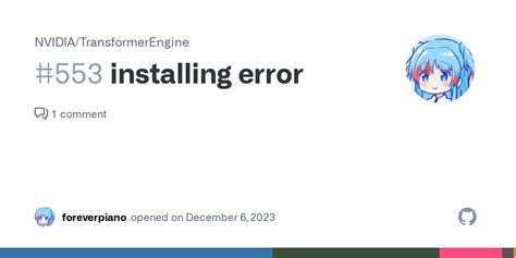 installing error · issue 553 · nvidia transformerengine · github
