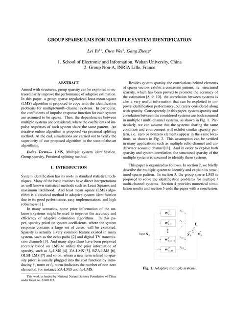 pdf group sparse lms for multiple system identification
