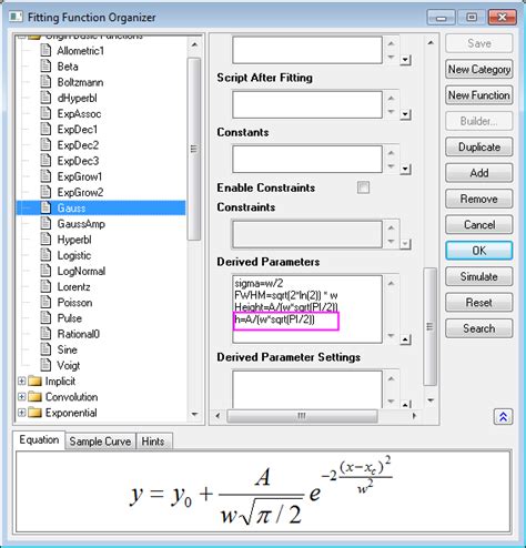Help Online Tutorials Modifying Derived Parameters In Build In