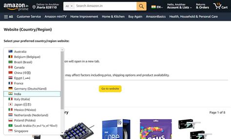 How To Change Country On Amazon App And Website
