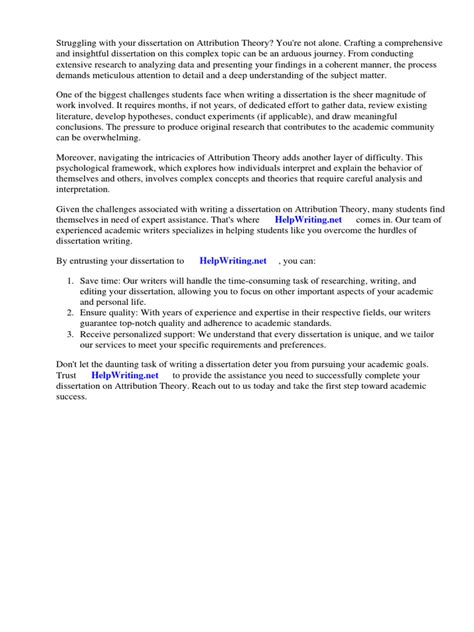 Dissertation Attribution Theory Pdf Cognitive Science Psychological Concepts