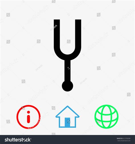 Tuning Fork Icon Stock Vector Illustration Stock Vector Royalty Free 612192638 Shutterstock