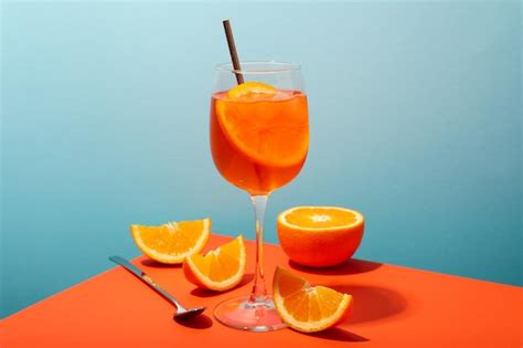 맛있는 알코올 음료 Aperol Spritz 칵테일의 개념 무료 사진