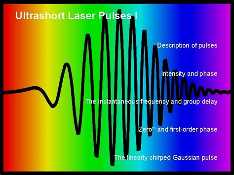 Ultrashort Laser Pulses I Description Of Pulses Intensity