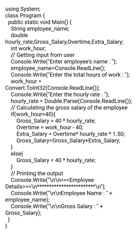 Solved C Program Using The Exercise Assigned Previously
