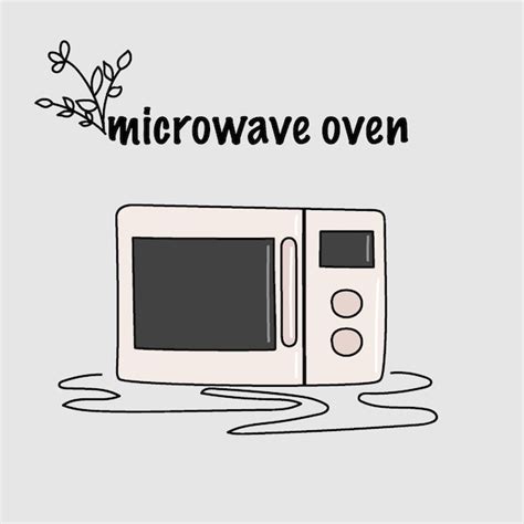 A Cute Picture Microwave With A Beige Screen Premium Vector
