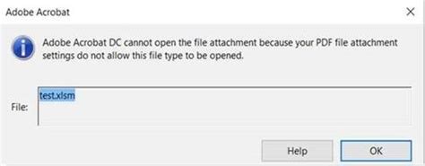 Error Adobe Acrobat Cannot Open The File Attachment Settings Because Your PDF File Attachment