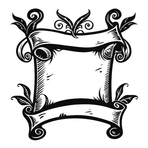 Vintage Ornate Scroll Frame With Floral Elements For Decorative Design