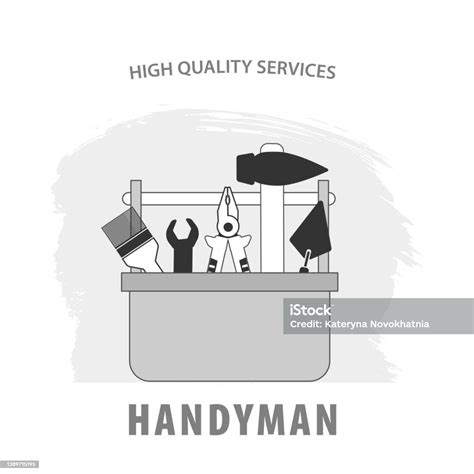 흰색 배경에 격리된 도구 상자입니다 회색 공구가 있는 도구 상자 벡터 아이콘입니다 전문 핸디맨 서비스 핸디맨 장비 Eps10 0명에 대한 스톡 벡터 아트 및 기타 이미지