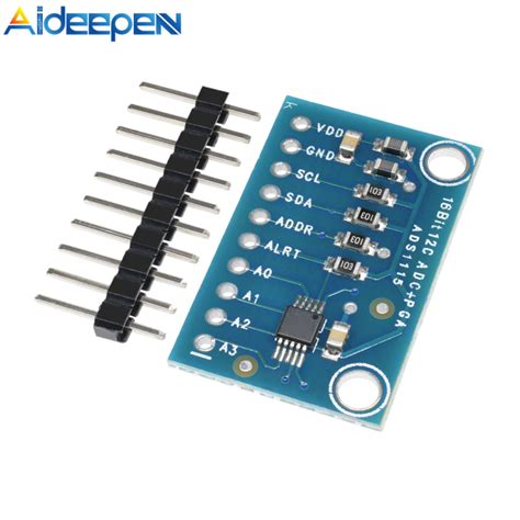 Aideepen ADS Bit Byte Channel I C IIC Analog To Digital ADC PGA Converter With