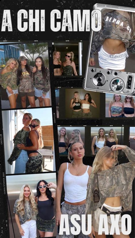 A Chi Camo Party Fits Sorority Work Week Party Outfit College