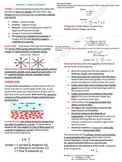Electricity Notes Edited Pdf