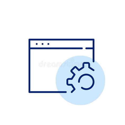 Browser Enhancement Icon Web Page And Cogwheel Settings Symbol Pixel