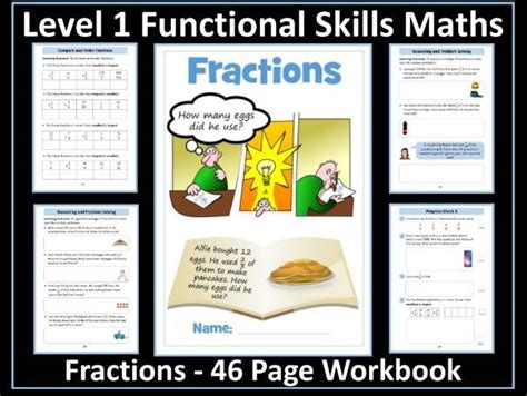 Fractions Level 1 Maths Functional Skills Teaching Resources