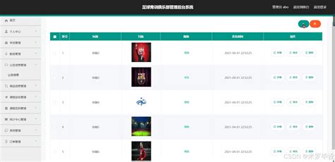 基于springboot足球训练俱乐部管理系统【附源码文档】前端 球队管理系统 Csdn博客