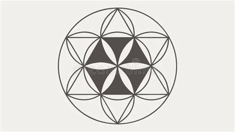 Geometric Circle Pattern Abstract Sacred Geometry Design Vector Design Generative Ai Stock