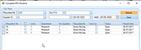 Tools Supplier Routines Complete Purchase Requisition
