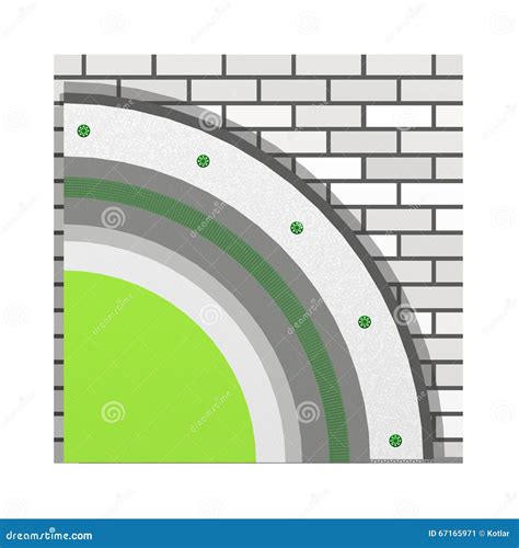 Polystyrene Wall Insulation 3d Scheme Stock Illustration Illustration Of Cladding Layered