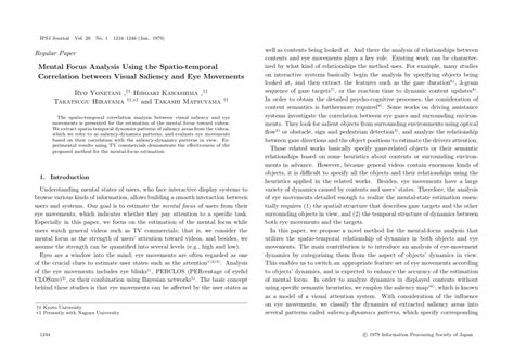 Pdf Mental Focus Analysis Using The Spatio Temporal Correlation