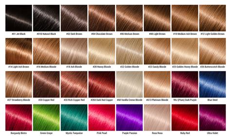 Hair Color Chart With Names Human Hair Color Chart Also Named Color