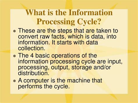 Diagram Of Information Processing Cycle Data Processing Conc