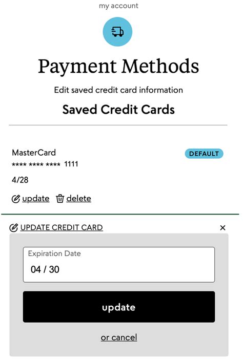 Saved Credit Card Information Uncommon Goods Support