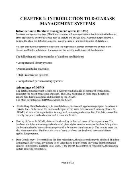 Database Management Systems Full Notespdf