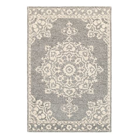 Surya Granada Gnd 2310 60 X 90 Rectangle Wool Area Rug In Gray Light