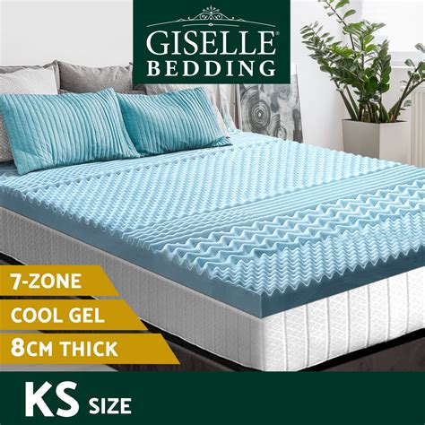 Giselle Memory Foam Mattress Topper Cool Gel Bed Bamboo Protector 8cm 7