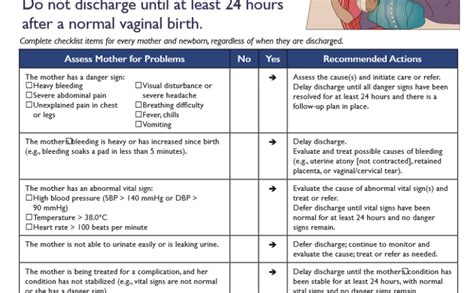 Pnc Pre Discharge Checklist Poster Asia Healthy Newborn Network