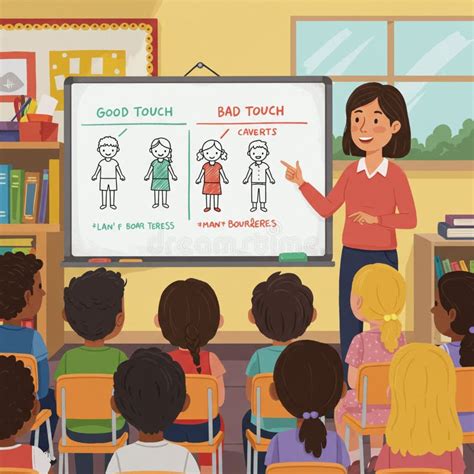 A Classroom Setting With A Female Teacher Presenting A Lesson To
