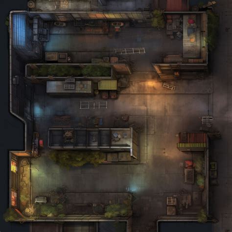 10 Cyberpunk Battlemaps Sci Fi Dnd Battle Map Cyberpunk Dandd Shadowrun Roll20 Fantasy