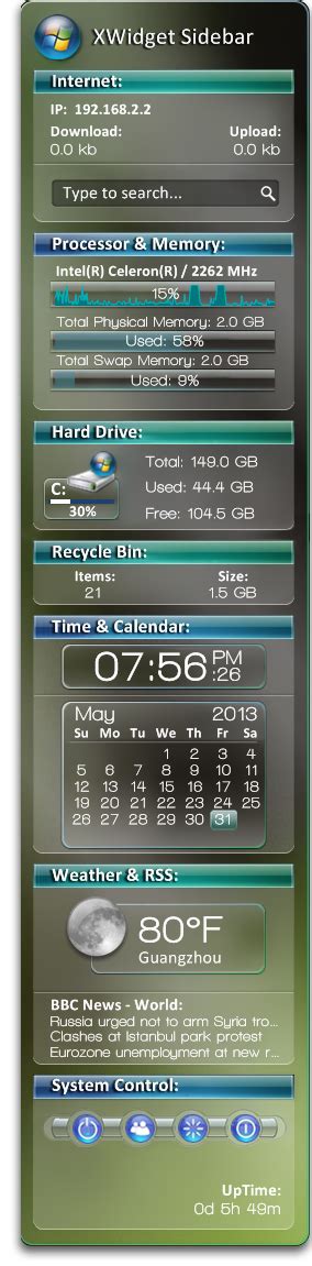 Xwidget Windows Sidebar For Xwidget Edited By Jimking On Deviantart