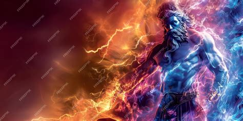 Premium Photo Zeus Greek God Of Thunder And Lightning Son Of Cronus