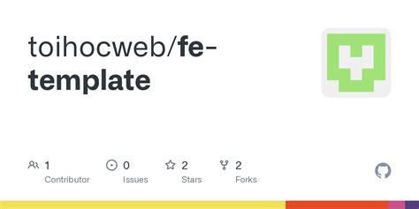 GitHub Toihocweb Fe Template
