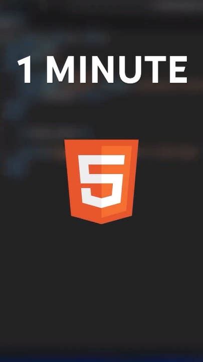 Learn Html In 1 Minute Html Basics For Beginners Shorts Html Webdevelopment Learnhtml