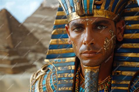 Regal legacy egyptian pharaoh portrait majestic essence of ancient egypts rulers distinctive ...